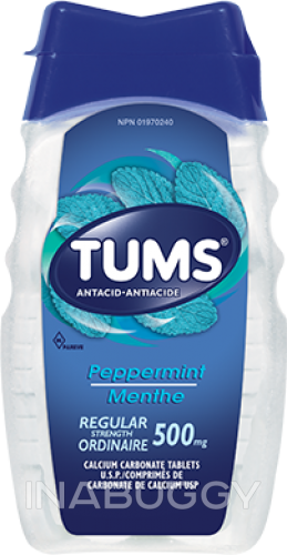 Tums Antacid Regular Strength 500MG Tablets Peppermint (150PK) 1EA ...
