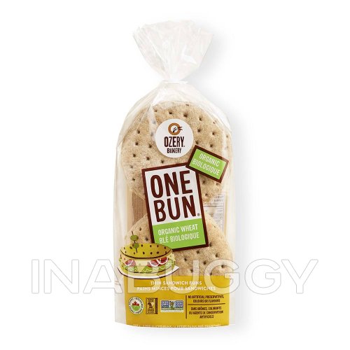 Ozery Bakery One Bun Sandwich Wheat Organic 360G - Coppa's, Toronto/GTA ...