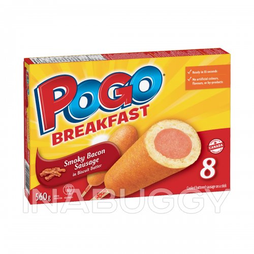 Pogo Breakfast Cooked Battered Weiner Stick Smoky Bacon (8PK) 560G ...