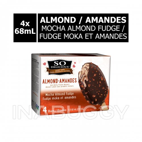 So Delicious Almond Frozen Dessert Bars Mocha Almond Fudge Flavour ...