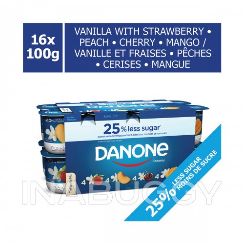 Danone Creamy Yogurt Strawberry-Vanilla Peach-Vanilla Cherry-Vanilla ...