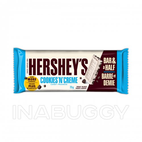 HERSHEY'S COOKIES 'N' CREME King Size Candy Bar, 73g - FreshCo, Toronto ...