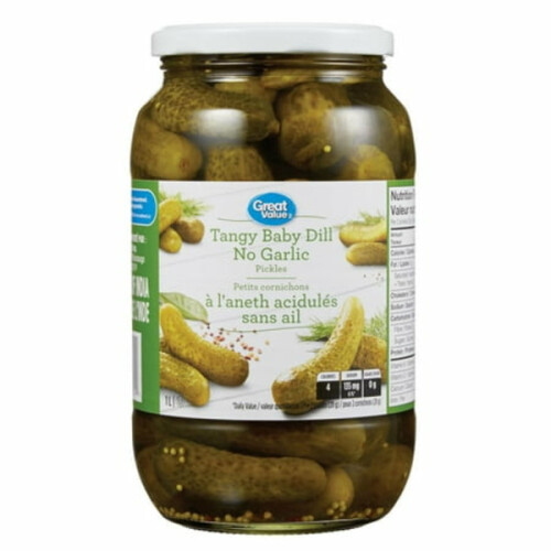 Great Value No Garlic Tangy Baby Dill Pickles 1Ea - Walmart, Ottawa ...