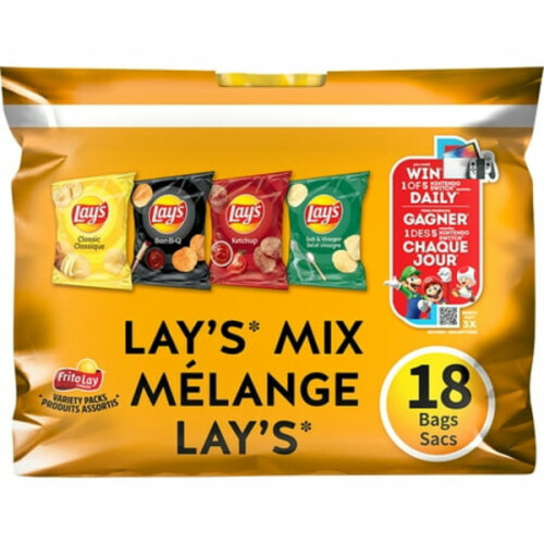Frito-Lay Variety Packs Lay''s Mix 18ct Flavoured Snacks 18 Count ...