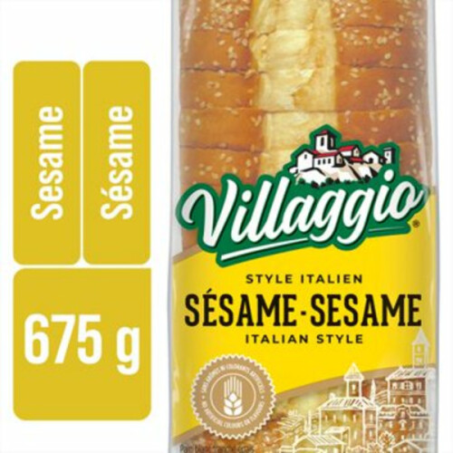 Villaggio® Sesame Italian Style Thick Slice White Bread ~675 g ...