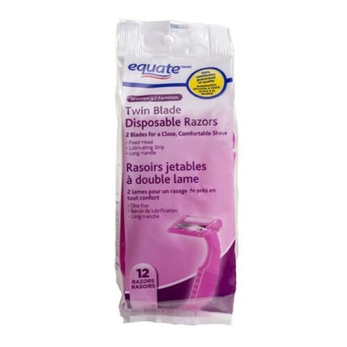 Equate Twin Blade Disposable Razors 12 Count - Walmart, Сalgary Grocery ...