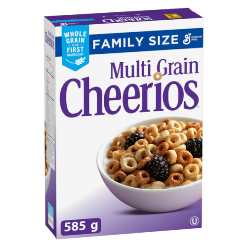 Cheerios Multi Grain Breakfast Cereal, Family Size, Whole Grains, ~585 ...