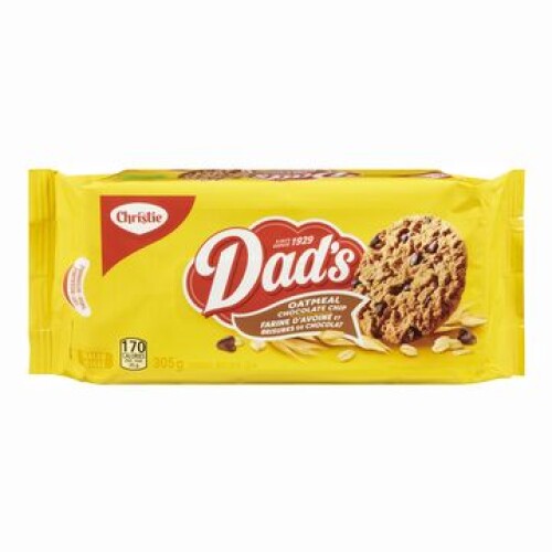 Classic Oatmeal Cookies with Chocolate Chips, Dad's 305 g - Metro ...
