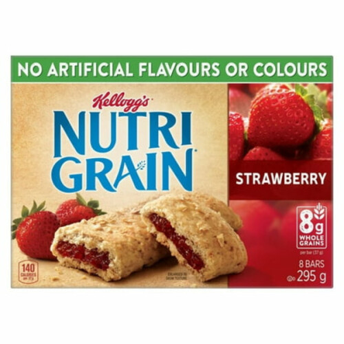 Kellogg's Trans Fat-Free Nutri-Grain Soft-Baked Strawberry Breakfast ...