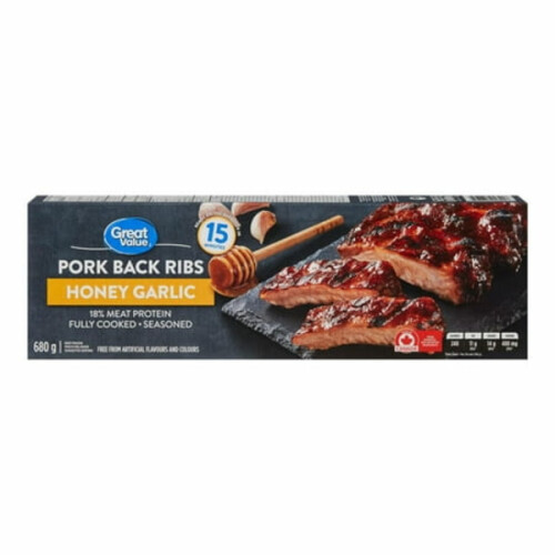 Great Value Honey Garlic Pork Back Ribs 1Ea - Walmart, Сalgary Grocery ...