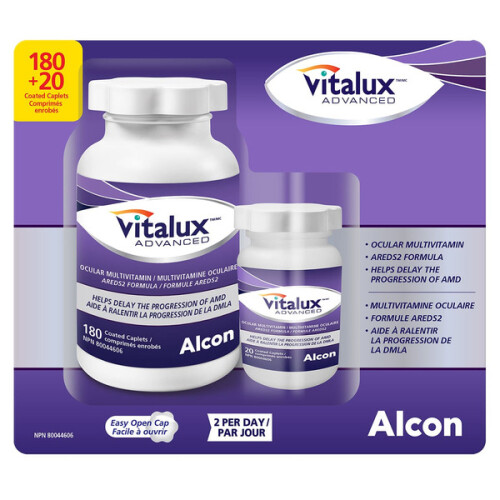 Vitalux Advanced Ocular Multivitamin Caplets 200 Count - Costco ...