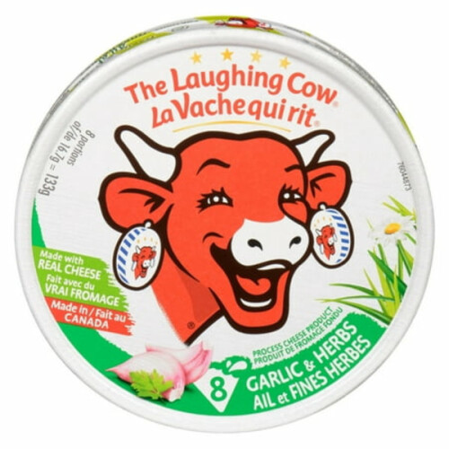 The Laughing Cow Garlic And Herb Spreadable Cheese Wedges ~133 G
