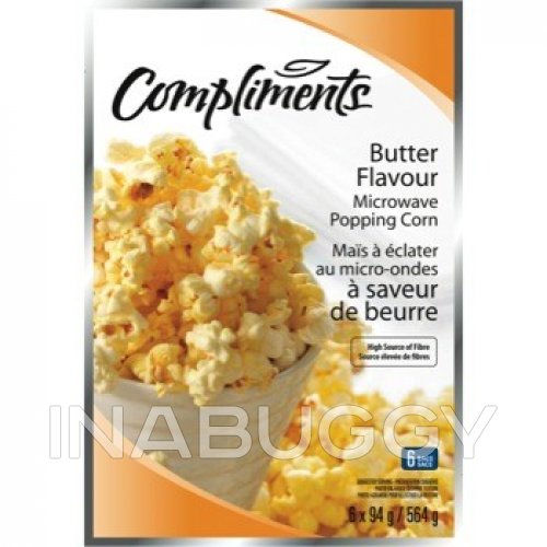 Compliments Popcorn Butter Flavour 564G - FreshCo, Toronto/GTA Grocery ...