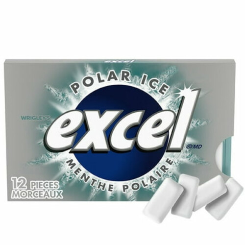 Excel Single Pack Sugar-Free Polar Ice Chewing Gum Pellets 12 Count ...