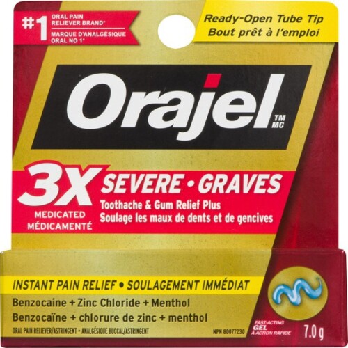 Severe Toothache & Gum Relief plus Triple Medicated Gel - Rexall Pharma ...