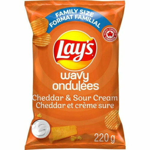Lay's Wavy Cheese & Sour Cream Potato Chips ~220 g - Walmart, Сalgary ...