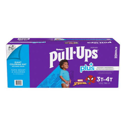Huggies Size 3T to 4T Boy Pull-Ups Plus Training Pants 116 Count ...