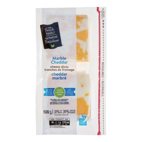 Your Fresh Market Marble Cheddar Cheese Slices 1Ea - Walmart, Сalgary ...