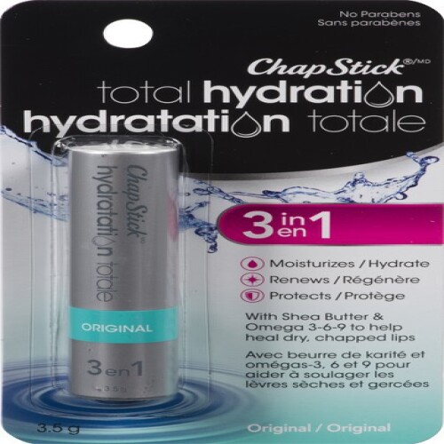 ChapStick Total Hydration (Original Flavour, 1 Blister Pack) Lip Balm ...