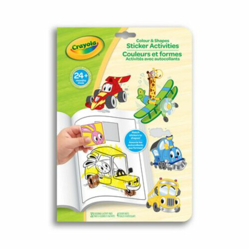 Crayola Colour & Shapes Sticker Activity Book Whimsical Wheels 1Ea ...