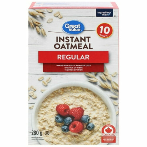 Great Value Regular Instant Oatmeal ~280 g - Walmart, Сalgary Grocery ...
