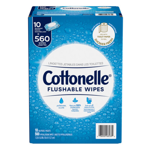 Cottonelle Flushable Wet Wipes 10 Count - Costco, Сalgary Grocery ...
