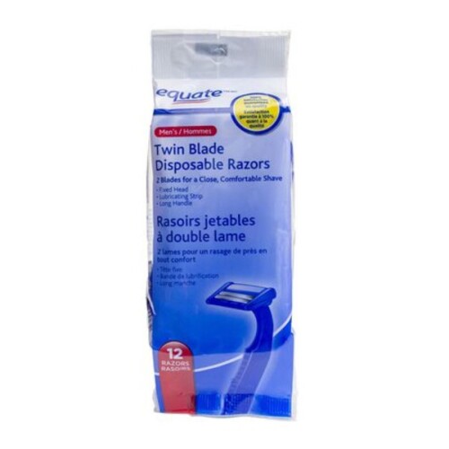 Equate Twin Blade Disposable Razors 12 Count - Walmart, Сalgary Grocery ...