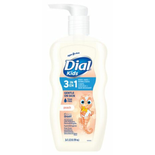 Dial Kids Peachy Clean Scent Tear-Free Body & Hair Wash ~24 fl oz ...
