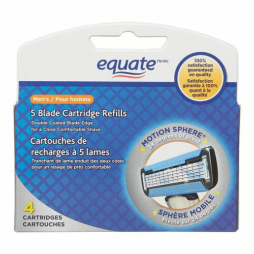 Equate Men's 5 Blade Cartridge Refills 4 Count - Walmart, Сalgary ...