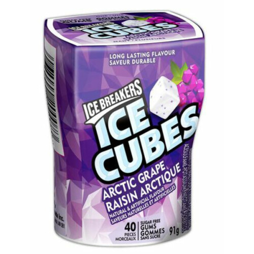 Ice Breakers Ice Cubes Arctic Grape Gum in Bottle Pack 1Ea - Walmart ...