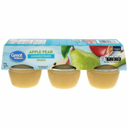 Great Value Apple Pear Unsweetened Snack, 6 x 113 g - Walmart, Toronto ...