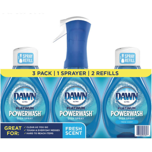 Dawn Platinum Powerwash Dish Spray With Refills, 3 x 473 ml - Costco ...
