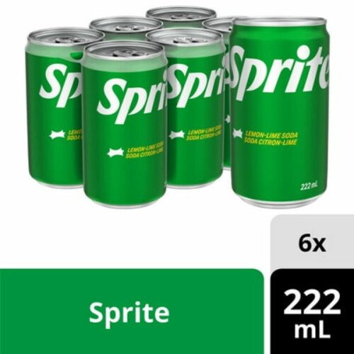 Sprite Lemon Lime Soda Sleek Cans, 6 x 222 ml - Walmart, Toronto/GTA ...