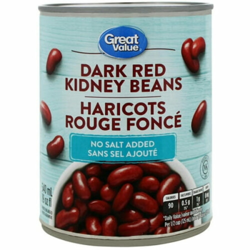 Great Value No Salt Added Dark Red Kidney Beans 540 ml - Walmart ...