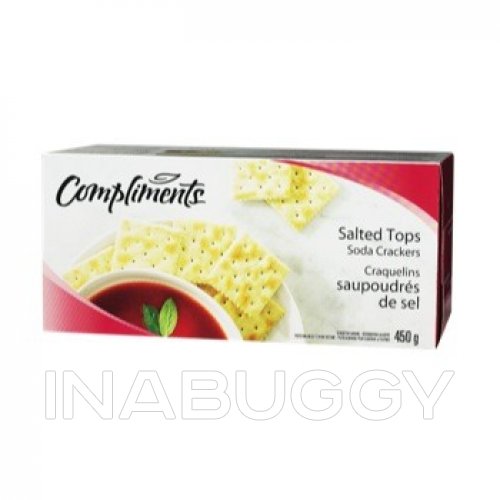 Compliments Soda Crackers Salted Top 450G - Sobeys Urban FRESH, Toronto ...
