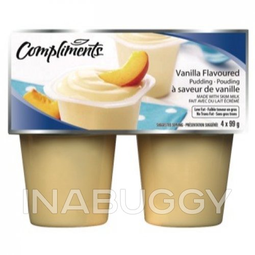 Compliments Pudding Vanilla (4PK) 396G - Sobeys Urban FRESH, Toronto ...