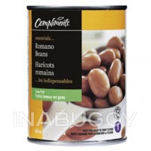 Compliments Beans Romano 540ML - FreshCo, Ottawa Grocery Delivery | Buggy
