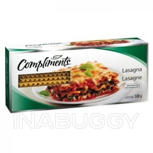 Compliments Pasta Lasagna 500G - Sobeys Urban FRESH, Ottawa Grocery ...