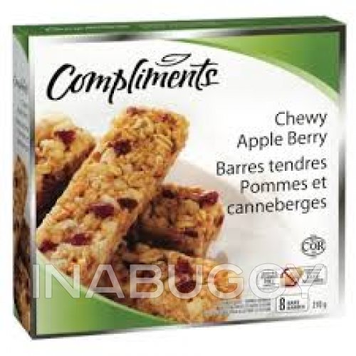 Compliments Dipped Granola Bars Chewy Apple Berry (8PK) 210G - Sobeys ...