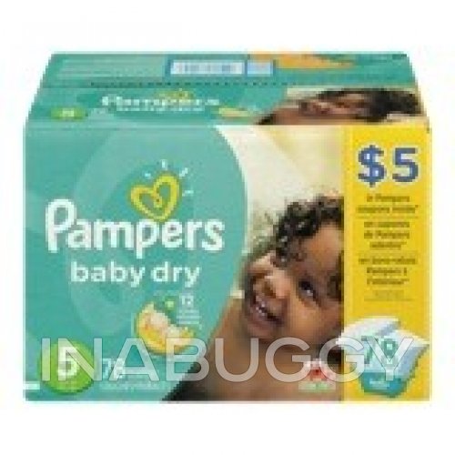 Pampers Baby Dry Diapers Size-5 Super 78EA - FreshCo, Ottawa Livraison ...