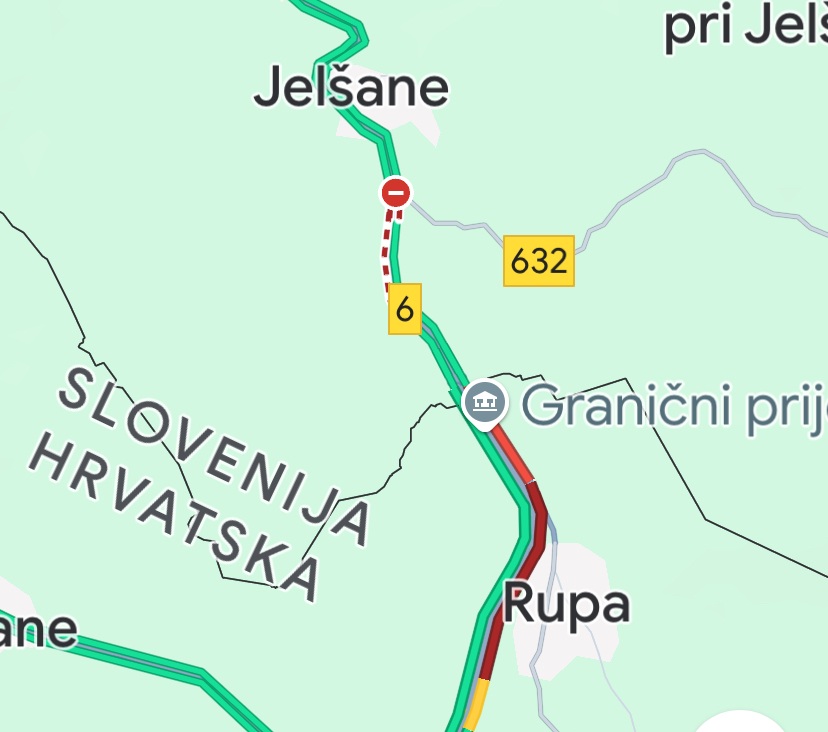Zbog prometne nesreće kod Jelšana u Sloveniji zatvoren granični prijelaz Rupa, nastala kolona ...