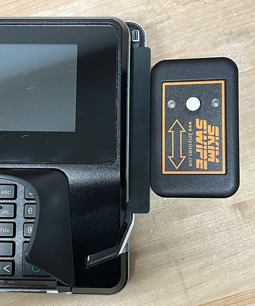 Skim Swipe POS retail terminal card skimmer detector