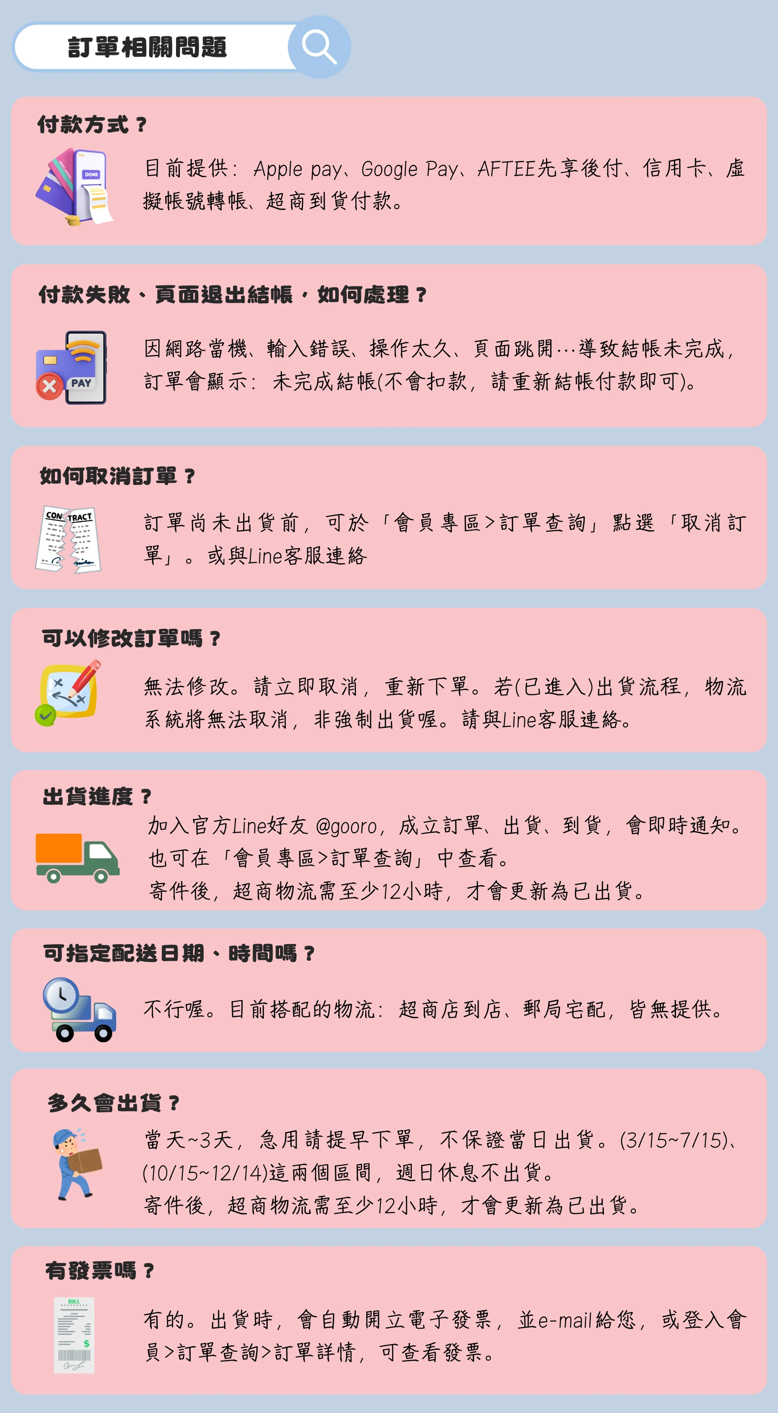 常見問題 ｜Gooro夠了參考書店