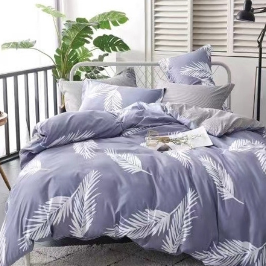 舒柔棉床包四件組-葉語輕檸 | 妞妞寢具Niu bedding