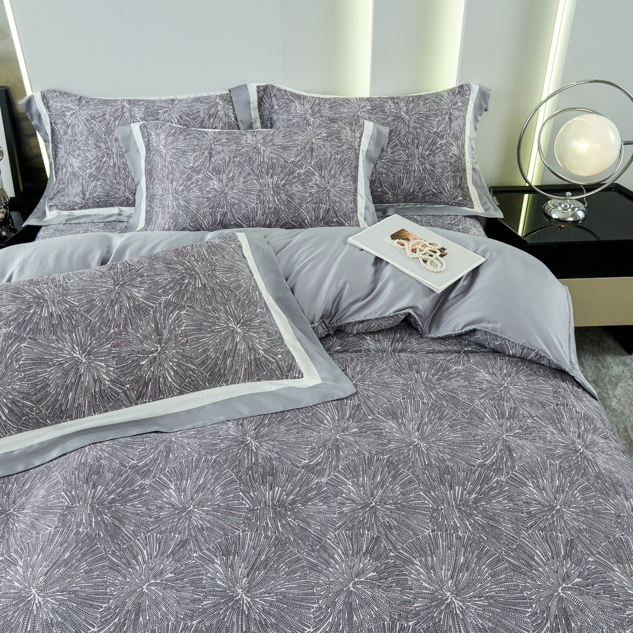 工藝款60S天絲床包四件組-煙花 | 妞妞寢具Niu bedding