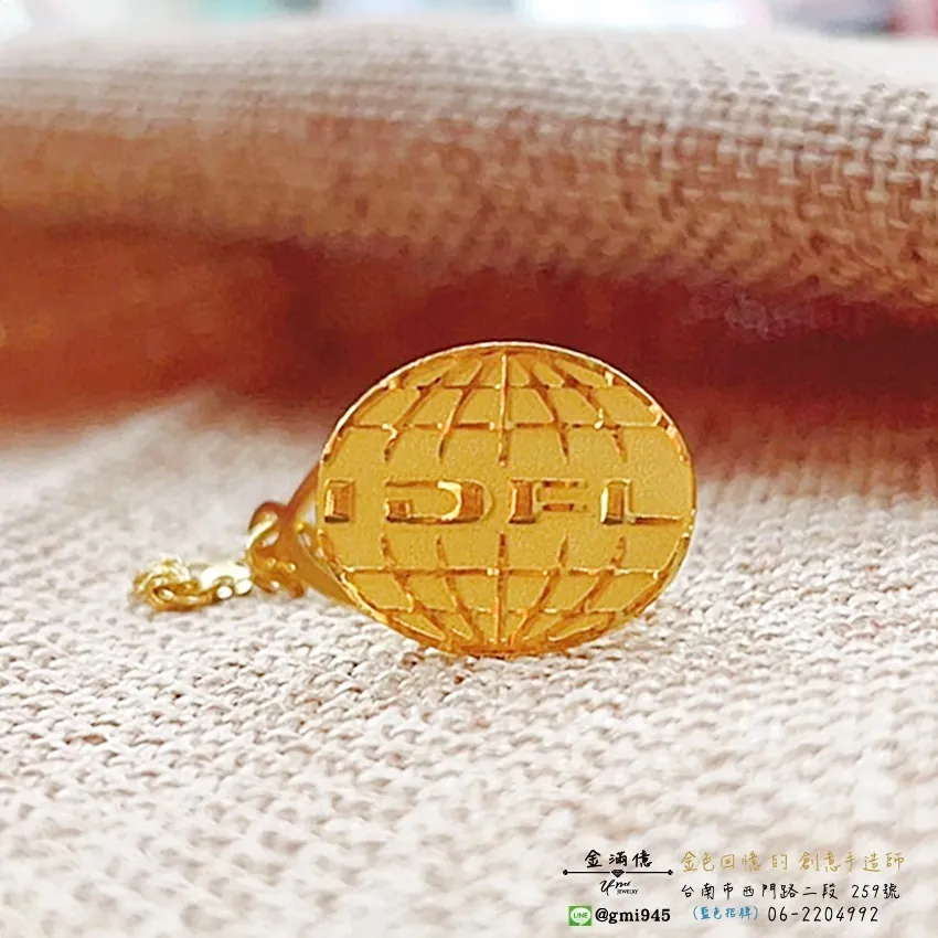 客製化黃金禮品-公司logo設計(IDFL黃金胸章)