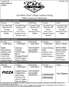 Calendar - Carl Albert State College