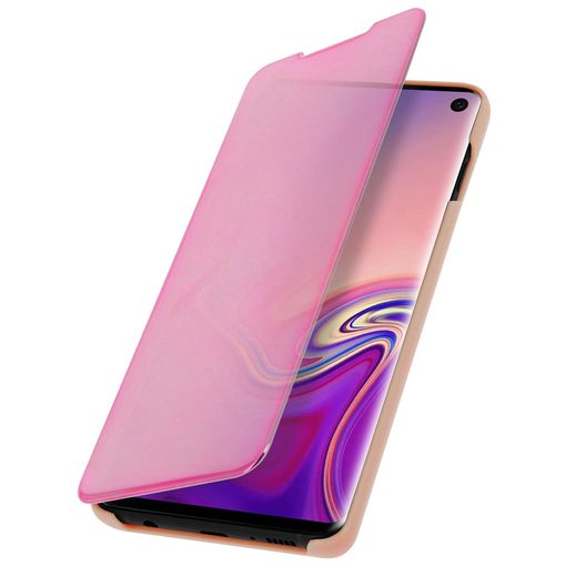 Funda Efecto Espejo Samsung Galaxy S10 Tapa Translúcida F Soporte