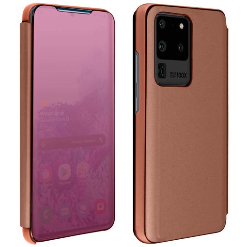 Funda Samsung Galaxy S20 Ultra Efecto Espejo Translúcida F Soporte