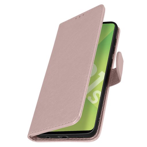 Funda Para Samsung Galaxy A21s Tarjetero Soporte Vídeo Champán Con